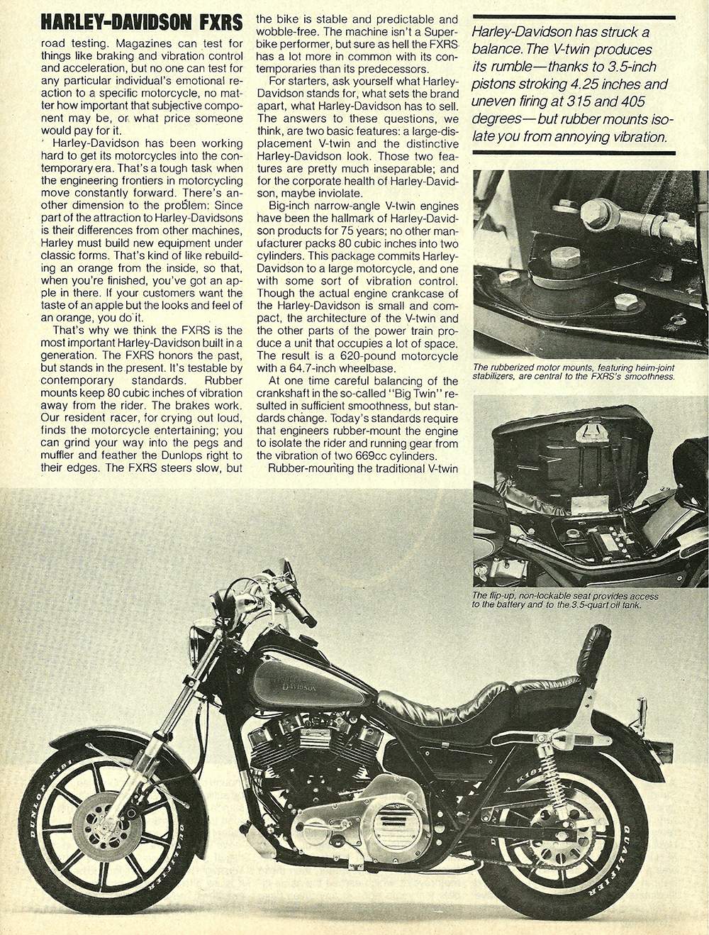 Información detallada de 1983 Harley Davidson FXRS 1340 Low Glide ...