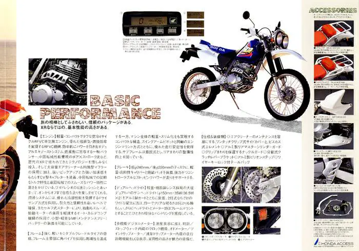 Información detallada de 1995 Honda XLR 250R Baja | Fotos y Especificaciones