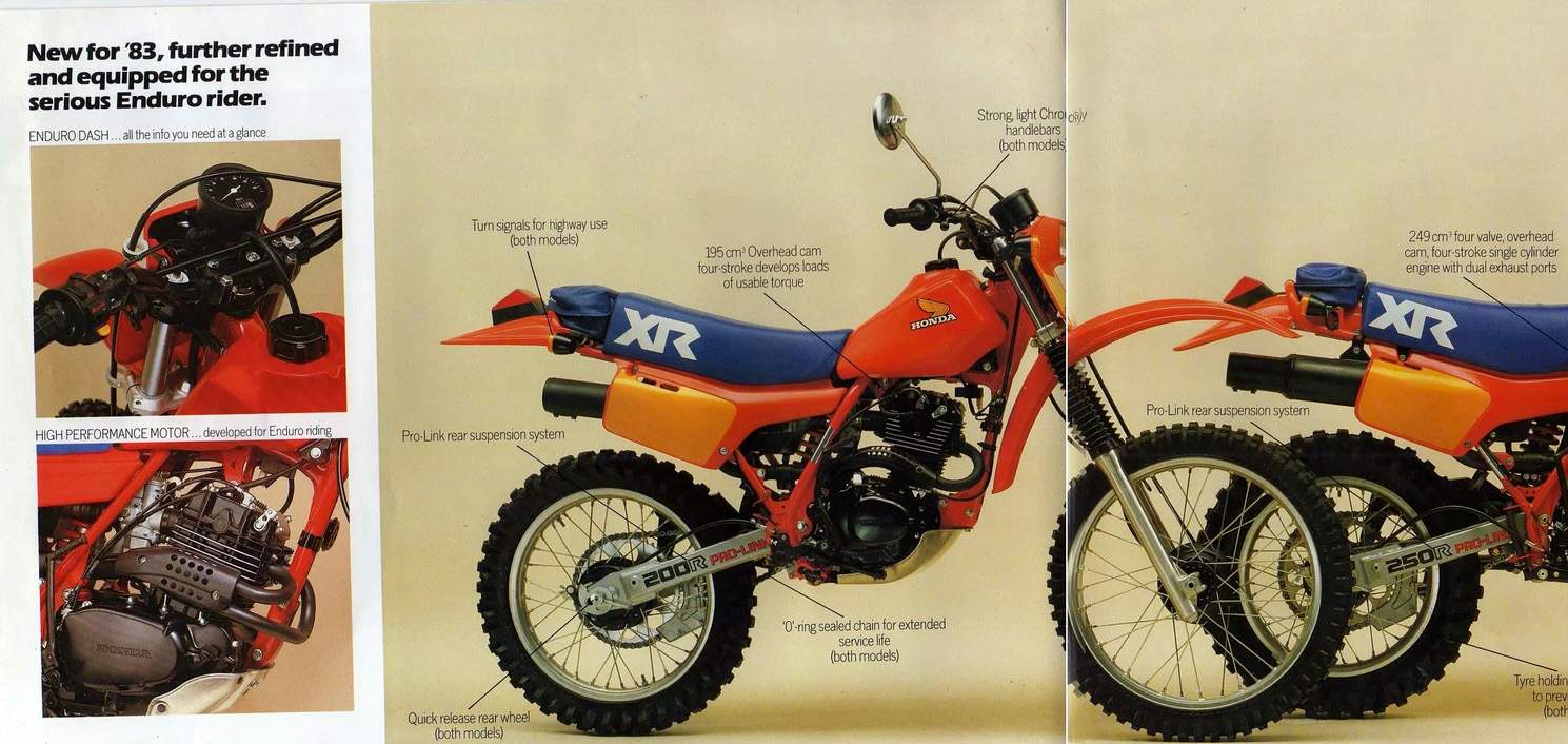 Información detallada de 1983 Honda XR 250R | Fotos y Especificaciones