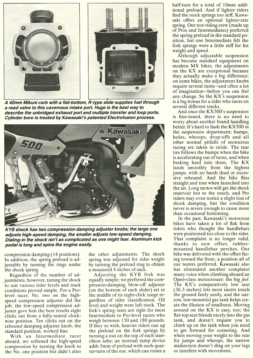 Información detallada de 1985 Kawasaki KX 500 | Fotos y Especificaciones