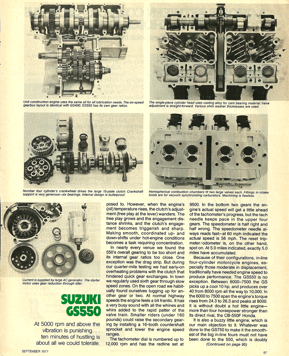 Información detallada de 1978 Suzuki GS 550 | Fotos y Especificaciones