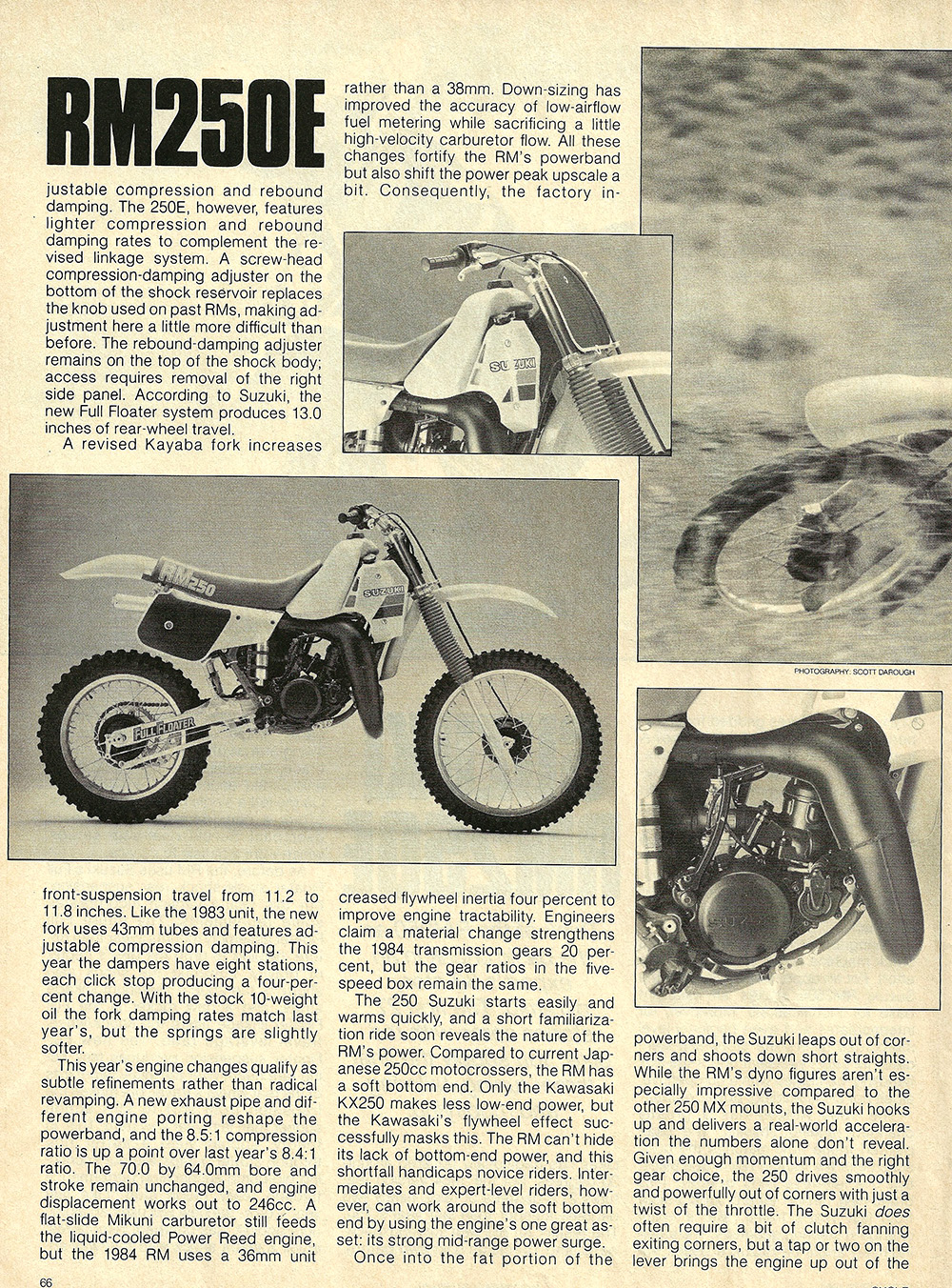 Información detallada de 1984 Suzuki RM 250 | Fotos y Especificaciones