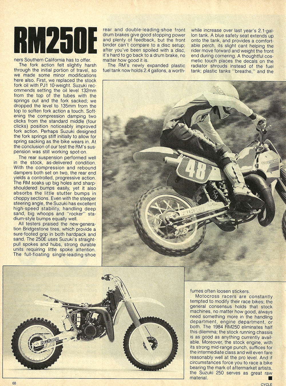 Información detallada de 1984 Suzuki RM 250 | Fotos y Especificaciones