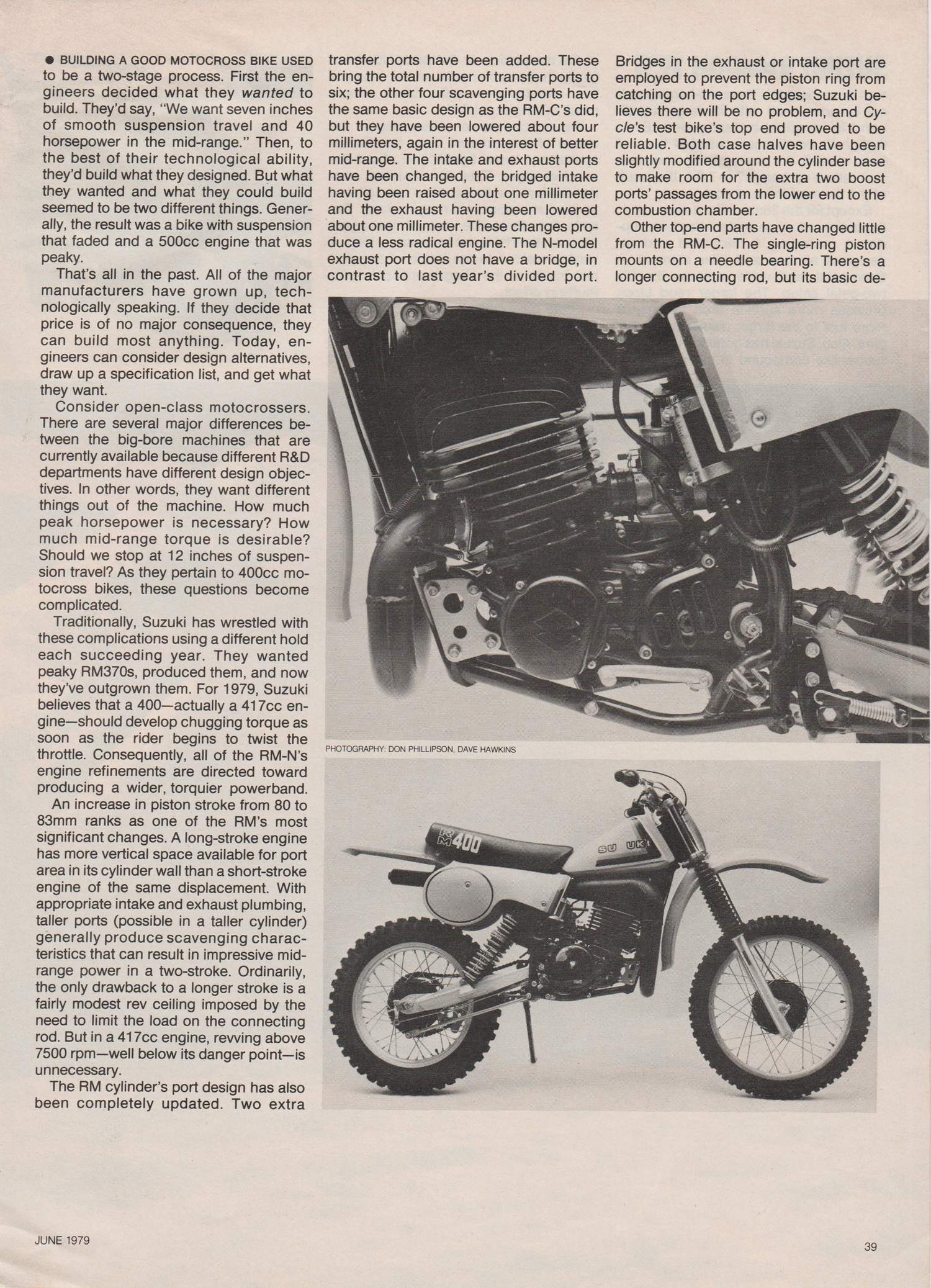 Información detallada de 1979 Suzuki RM 400 | Fotos y Especificaciones