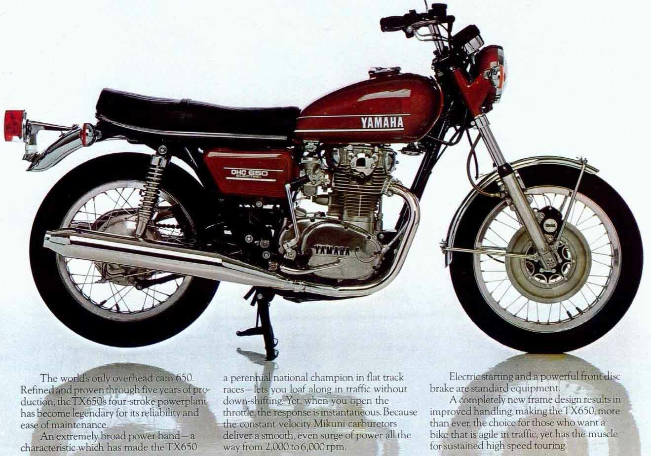 Información detallada de 1973 Yamaha XS 650 / TX 650 | Fotos y Especificaciones