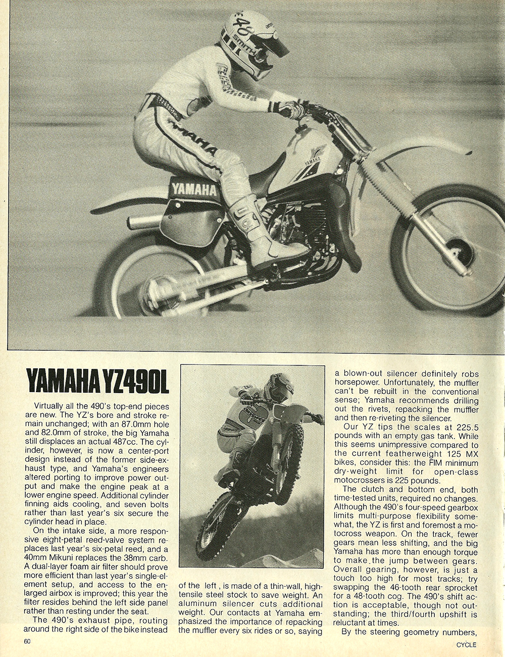 Información detallada de 1984 Yamaha YZ 465 | Fotos y Especificaciones