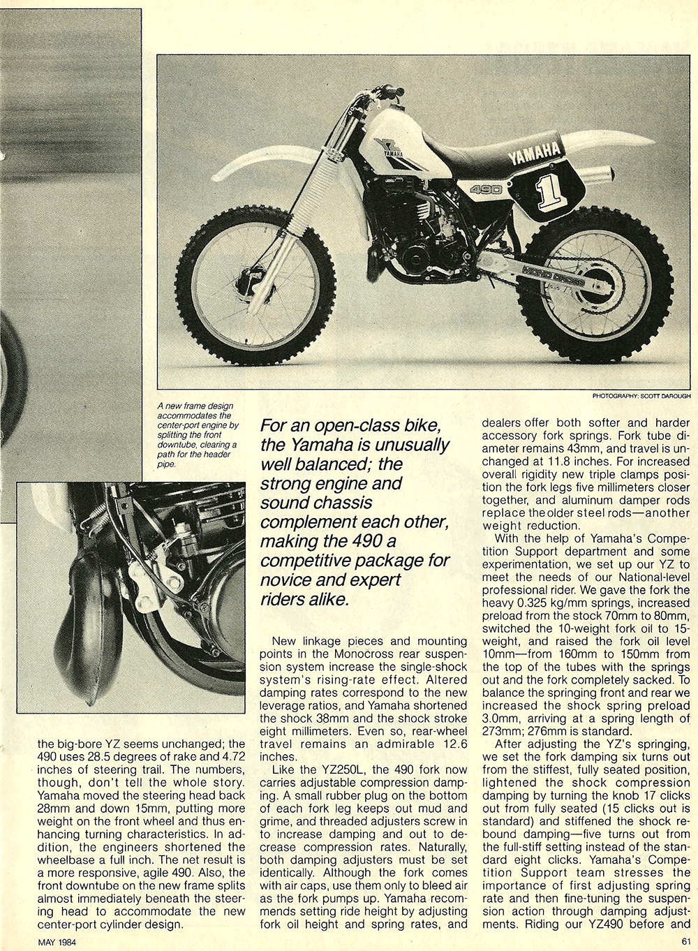 Información detallada de 1984 Yamaha YZ 465 | Fotos y Especificaciones