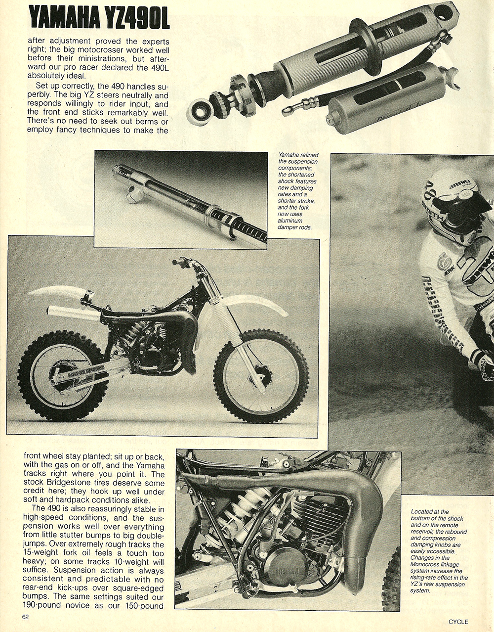 Información detallada de 1984 Yamaha YZ 465 | Fotos y Especificaciones